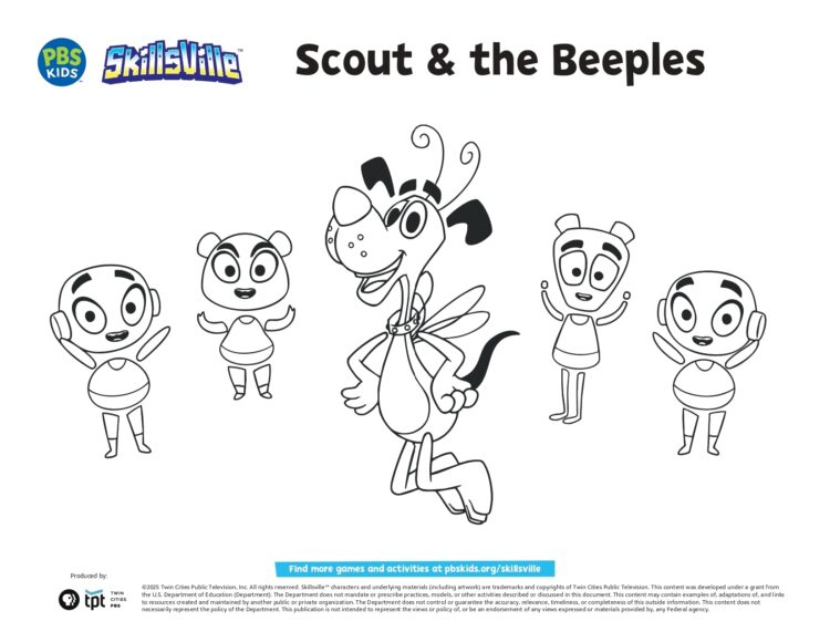 pbs characters coloring pages