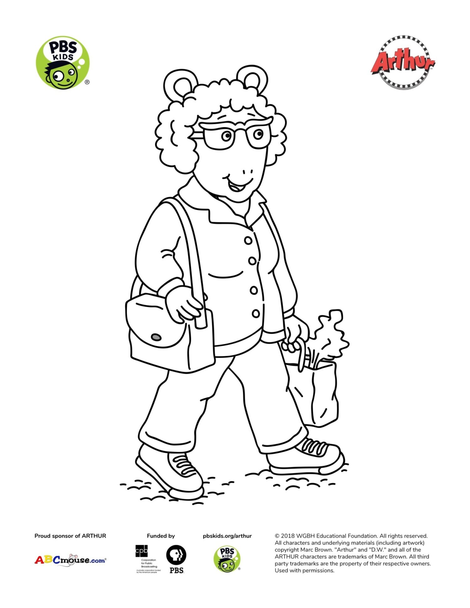 Grandma Thora Coloring Page | Kids Coloring… | PBS KIDS for Parents