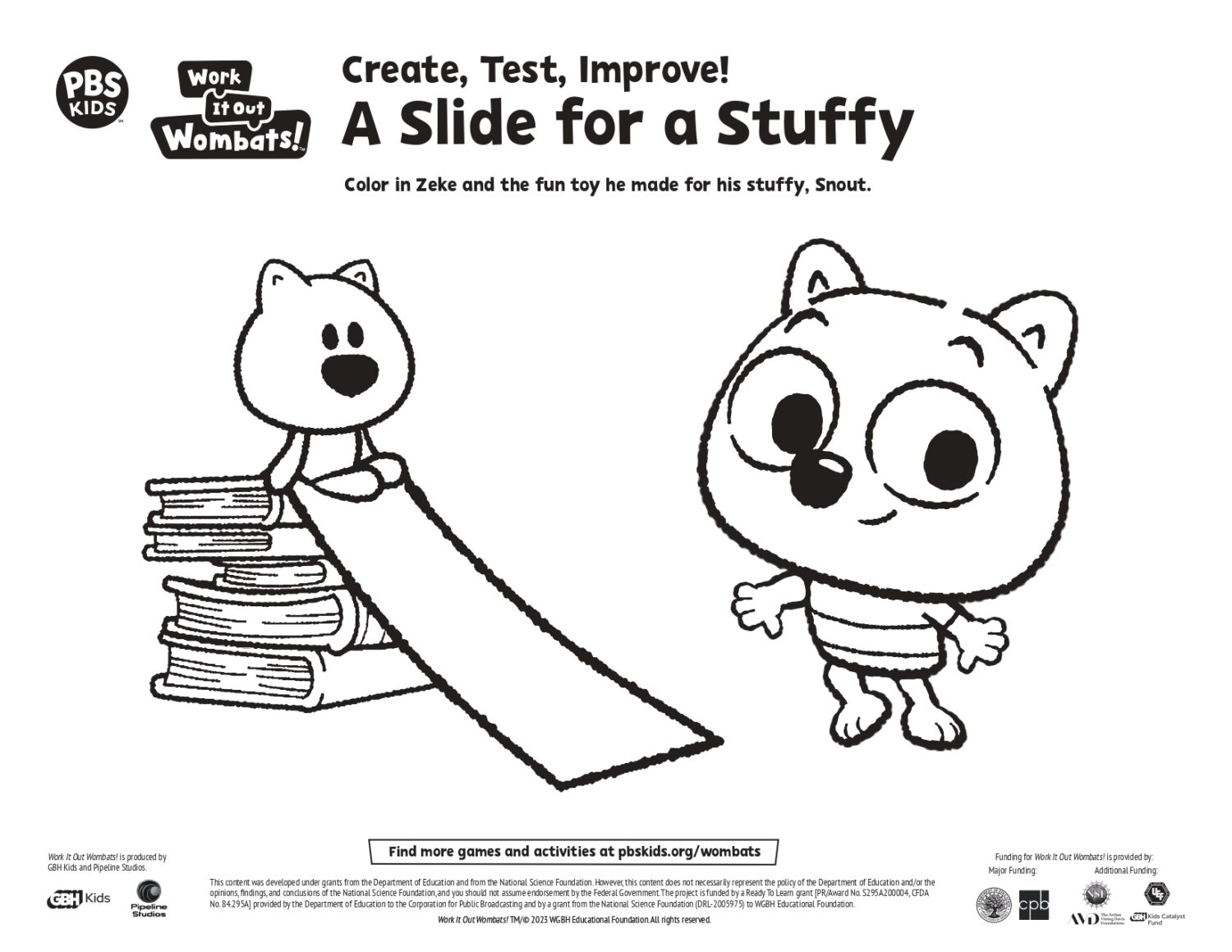 Create, Test, Improve! Coloring Pages | Kids… | PBS KIDS for Parents